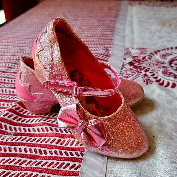 Disney | Shoes | Disney Princess Pink Glitter Heels | Poshmark